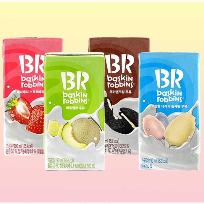 Jual [READYSTOCK] Baskin Robbins Milk 190ml Mint Choco Cookies n Cream Very Berry Strawberry ...