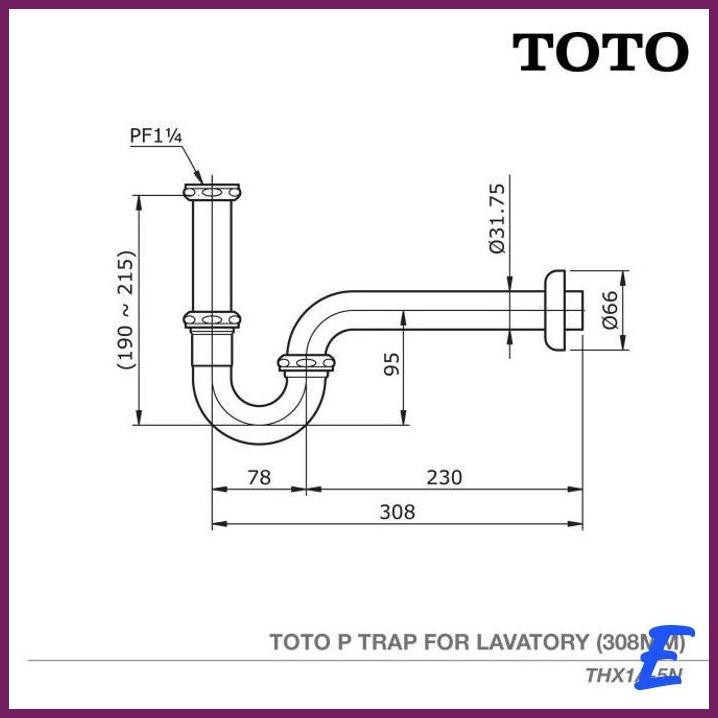 Jual | TTI | TOTO P- TRAP THX1A-5N | PIPA - PIPA WASTAFEL - SIFON | Shopee Indonesia
