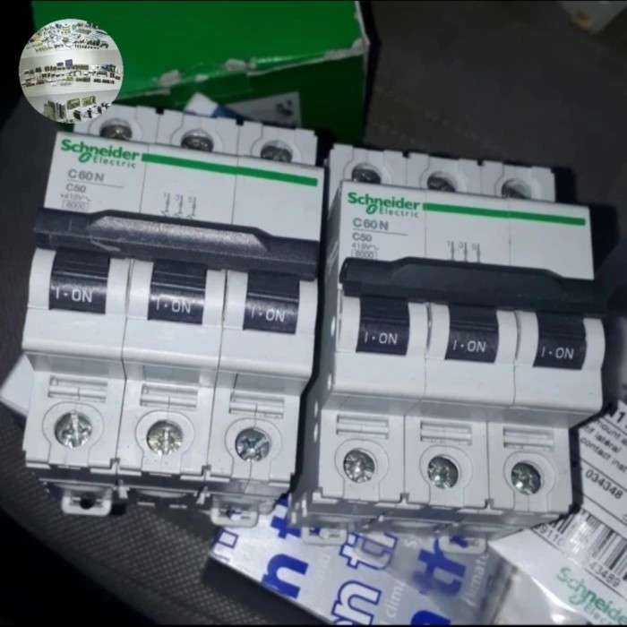 Jual Mcb 3Phase C60N C60A 6Ka 6,10,16,20,25,32,40,50,63A Schneider Original | Shopee Indonesia