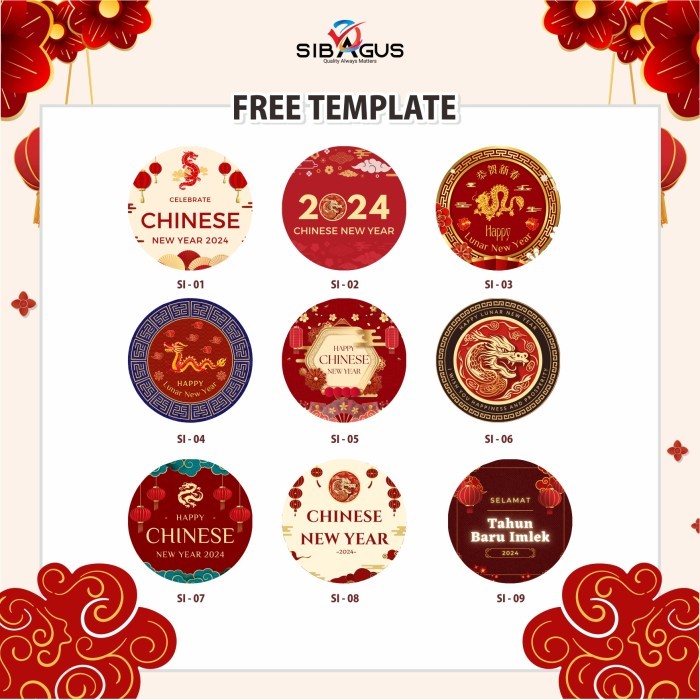 Jual Stiker Label Imlek Bulat Stiker Label Kue Stiker Imlek Imlek ...