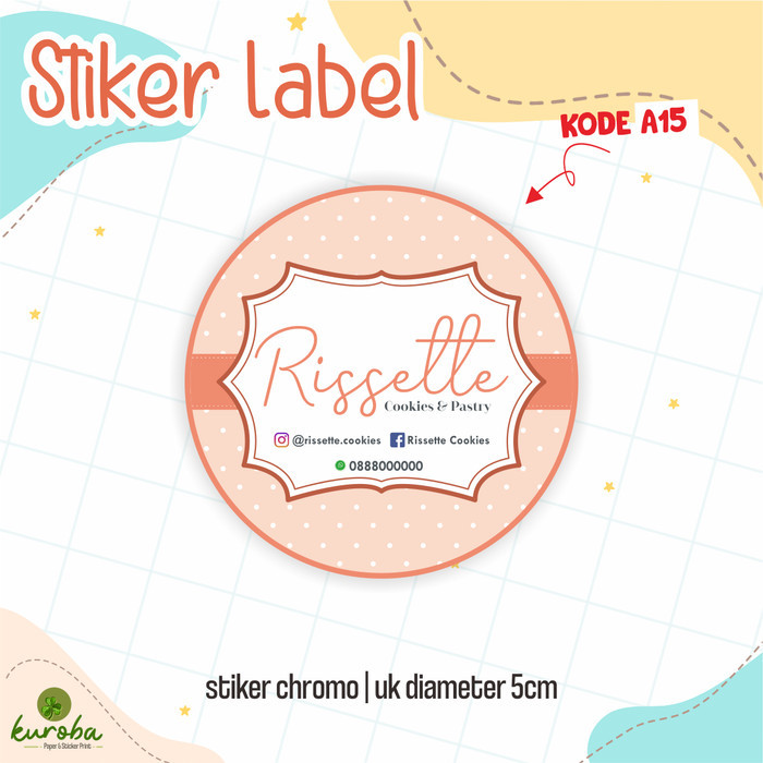 Jual STIKER LABEL PRODUK TOPLES MAKANAN COOKIES MURAH A15 | Shopee ...