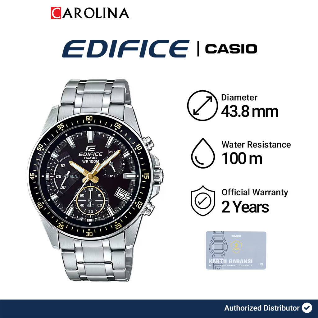 Jual Jam Tangan Casio Pria EDIFICE EFV-540D-1A9 Chronograph Black Dial ...