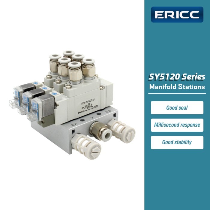 Jual CHROMEE SMC type SY5120 Series Manifold Stations SY5120-5LZD-01 Solenoid valve combination ...