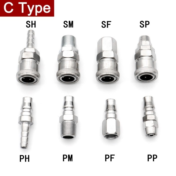 Jual CHROMEE SP PP SM PM SF PF SH PH Pneumatic Fitting C Japan Type ...
