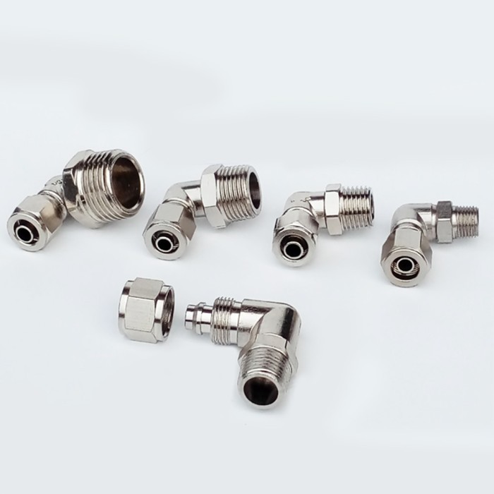 Jual CHROMEE Pneumatic Quick Connector PL Elbow Quick Thread Fitting ...