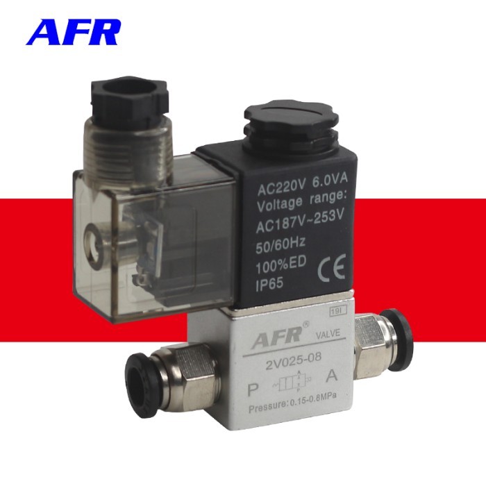 Jual CHROMEE 2V025-08 12V 24V 220V Volt air pneumatic valve Solenoid Valve 2 Position 2 Port ...
