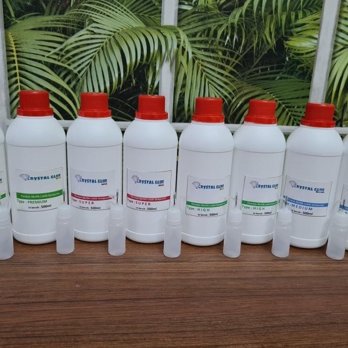 Jual lem akrilik crystal glue 500ml / lem acrylic / lem mika / lem ...