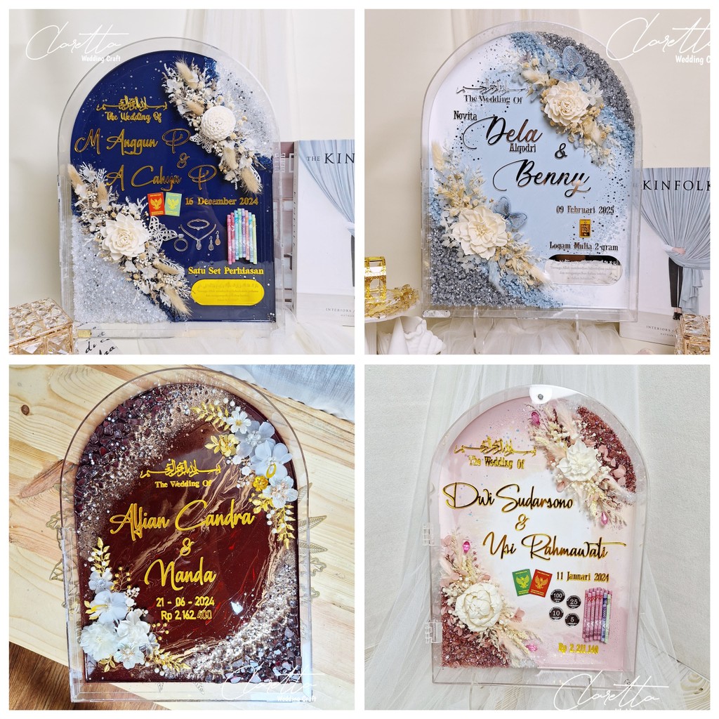 Jual Mahar Resin dome kubah mahar nikah uk 30x40cm | Shopee Indonesia