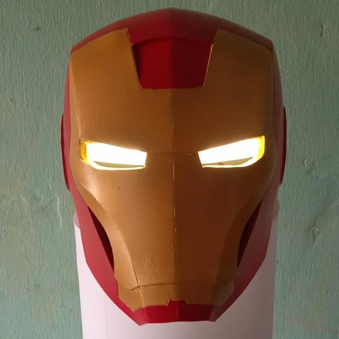 Jual KOSTUM PRIA Topeng fullface Iron-Man mark 3 lampu LED | Shopee ...