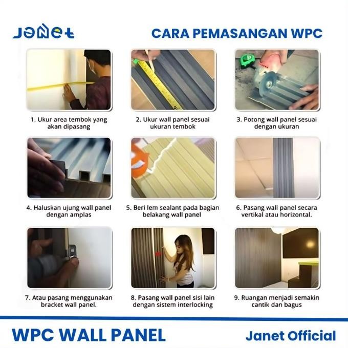 Jual WPC WALL PANEL WARNA ABU DOFF 3M | T 300CM DAN L 17CM | 2.4CM ...