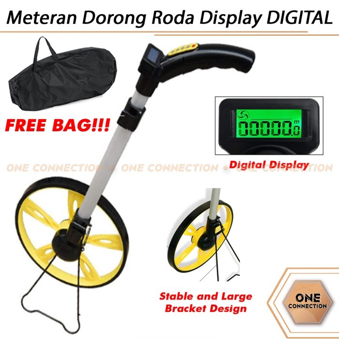 Jual Meteran Dorong Roda Display DIGITAL Telescopic / Measuring Wheel ...