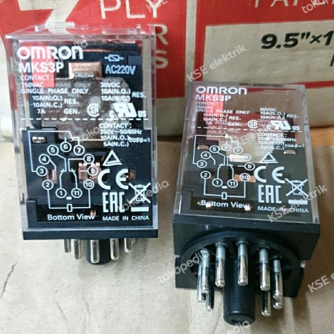 Jual Promo relay omron original mks3p-220v-10a (11pin) COD | Shopee Indonesia