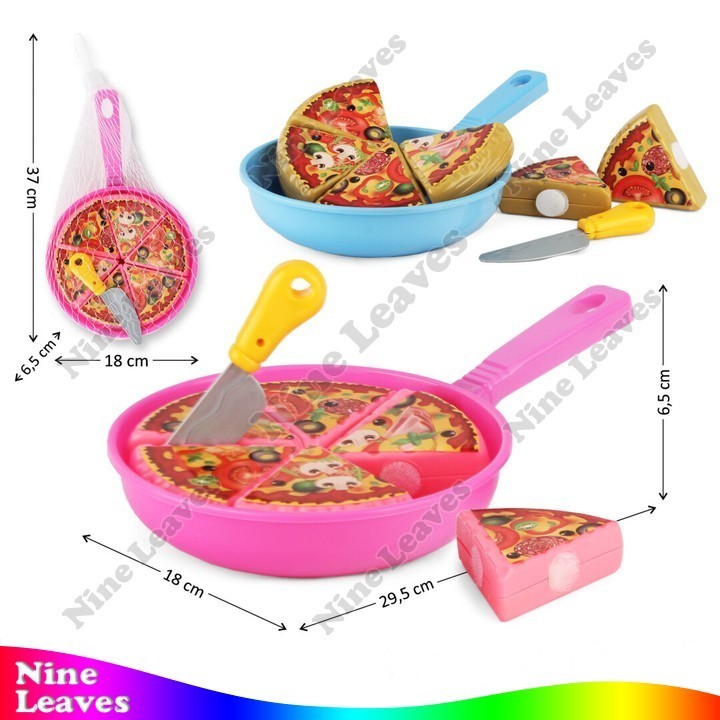 Jual Mainan Anak Cooking Set Teflon + Food Set Pizza | Shopee Indonesia