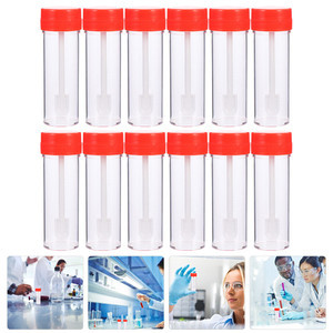 Jual LabTestKit 12 Pcs Blood Test Tubess Stool Sampling Tube Plastic ...