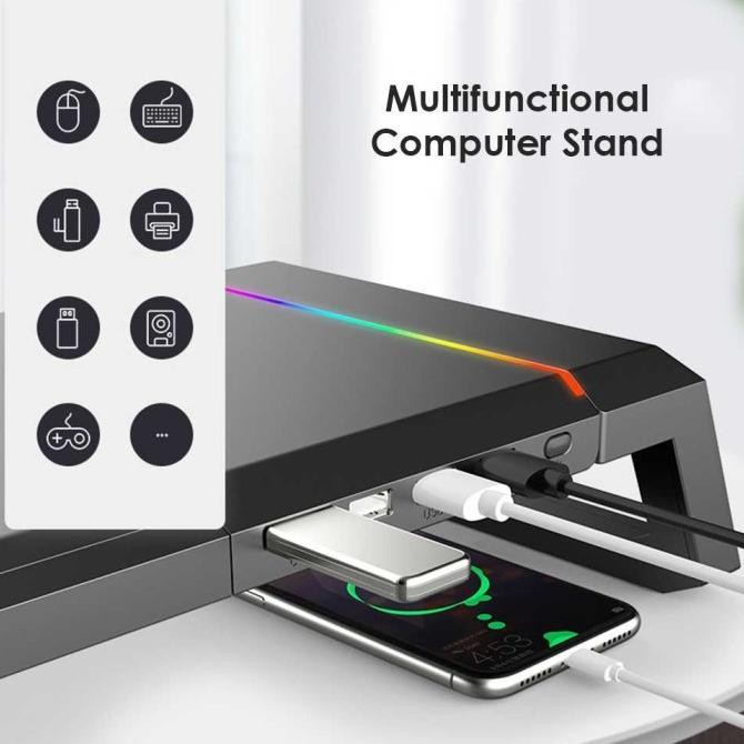 Jual Meja Dudukan Stand Alas Monitor Komputer Laptop Desk Shelf Tempat ...