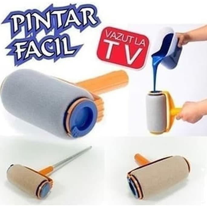 Jual new kuas rol cat tembok rumah pagar / dinding - pintar facil paint ...
