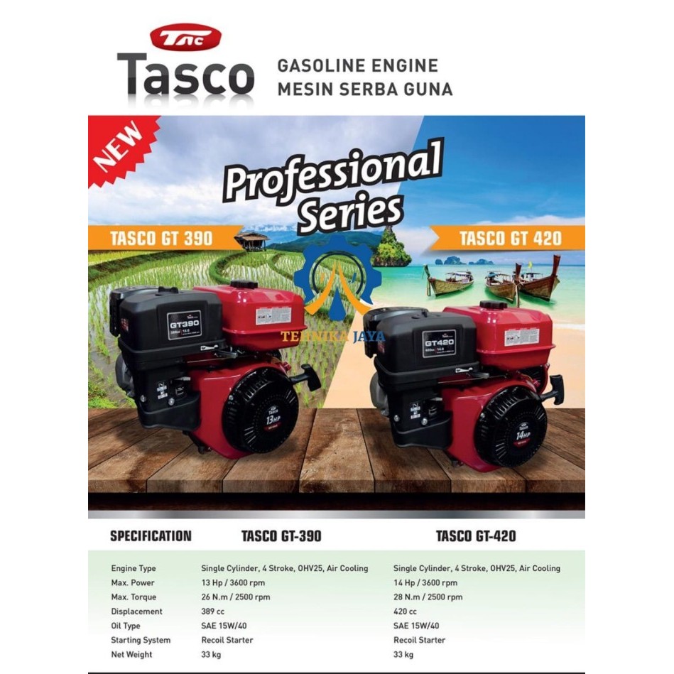 Jual Tasco Engine GT 390 Mesin 4Tak 13HP Mesin Penggerak Serbaguna 389 ...