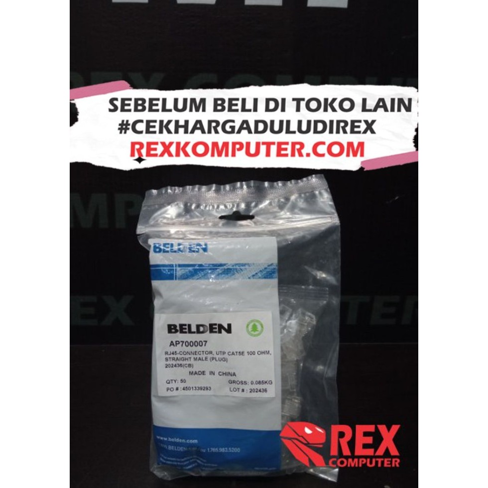 Jual RJ45 BELDEN CAT 5 1PACK (50PCS) | Shopee Indonesia