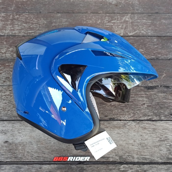 Jual Helm Hiu Arrow Biru Double Visor | Shopee Indonesia