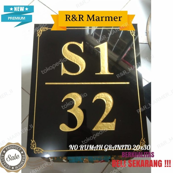 Jual Ukiran Nomer Rumah /Kantor 20X30 Granito Original | Shopee Indonesia