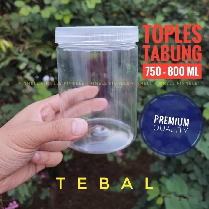 Jual Toples Tabung 800 ml / Toples Plastik 750 - 800 ml / Toples Kue ...