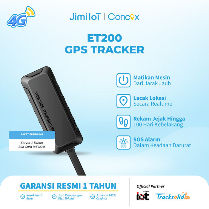 Jual Paket Concox Gps Tracker ET200 + Simcard IOT M2M + Server 1 Tahun | Shopee Indonesia