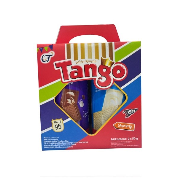 Jual TANGO WAFER DUO VANILLA & MILKY CHOCO GIFTPACK 2 X 50 GR | Shopee ...