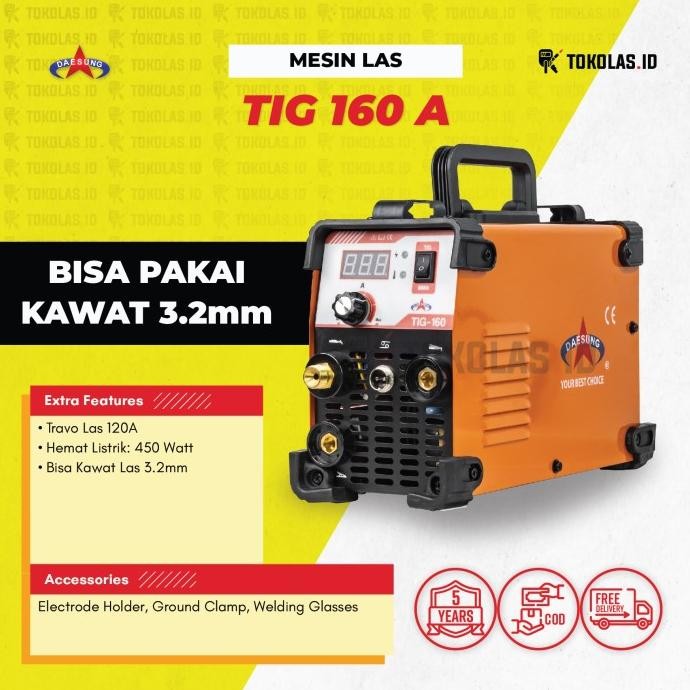 Jual Promo Mesin Las Argon Stainless Besi Daesung TIG 160 200 180 P ...