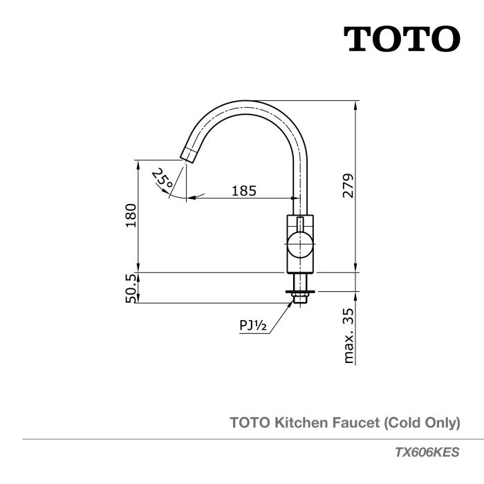 Jual TOTO Kitchen Faucet TX606KES Kran Cuci Piring - Kran Dapur | Shopee Indonesia