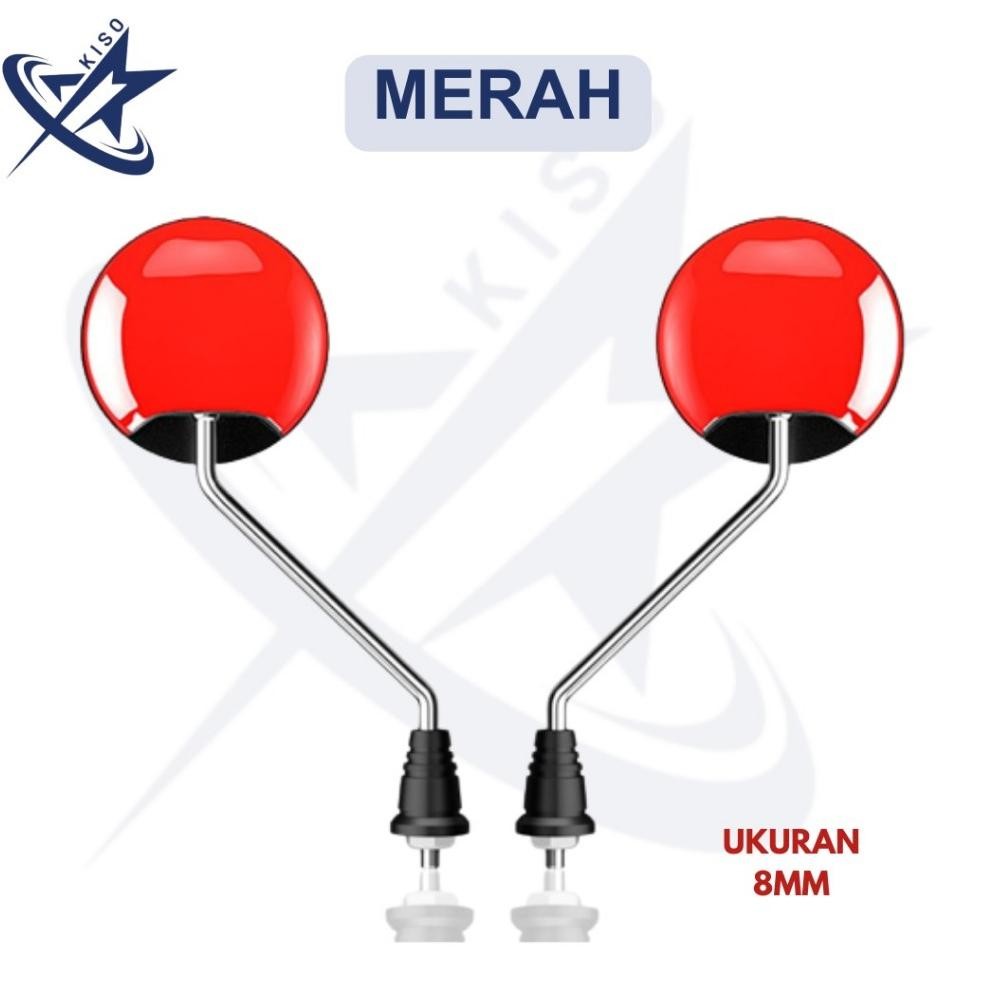 Jual ORIGINAL KISO Kaca Spion Bulat Panjang Sepeda Listrik Universal ...