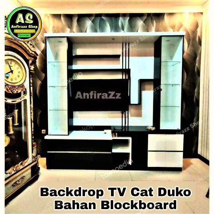 Jual Backdrop TV Cat Duko Stylish - Bahan Blockboard Kokoh Tahan Lama ...