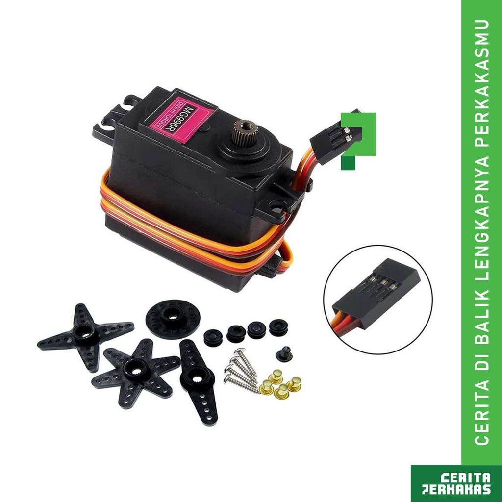 Jual Servo Motor MG996R Metal CP / Micro MG996 / Digi Hi Gear Torque ...