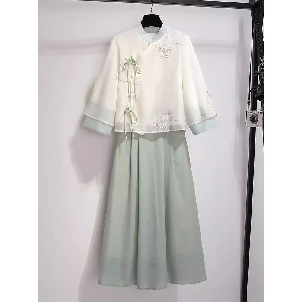 Jual Gaun Set Wanita Hanfu Baru Gaya Cina Gaya Nasional Bordir Dasi ...
