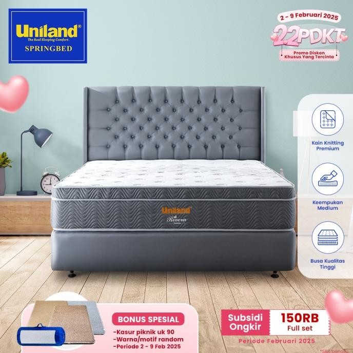 Jual Uniland Springbed 180 X 200 Rivera Plushtop Paris Spring Bed Full ...