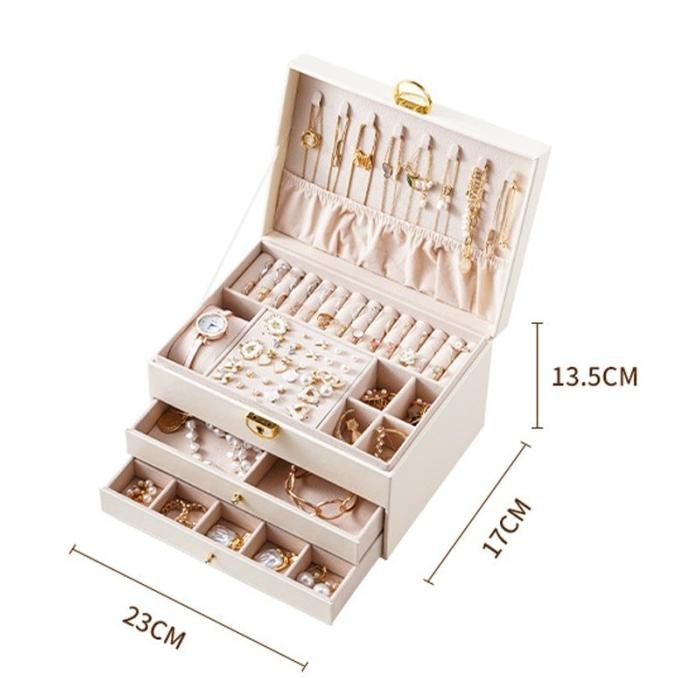 Jual Kotak Box Perhiasan | Jewelry box Mewah Tempat Simpan Cin Cin ...