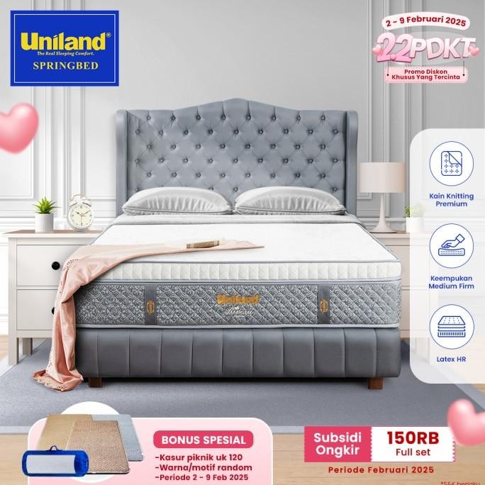 Jual Uniland Springbed Rivera Luxury Plushtop Latex Marylin Full Set ...