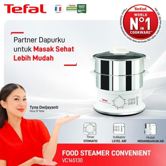 Jual Tefal Food Steamer Convenient Vc1451 Pengukus Kukusan Stainless ...