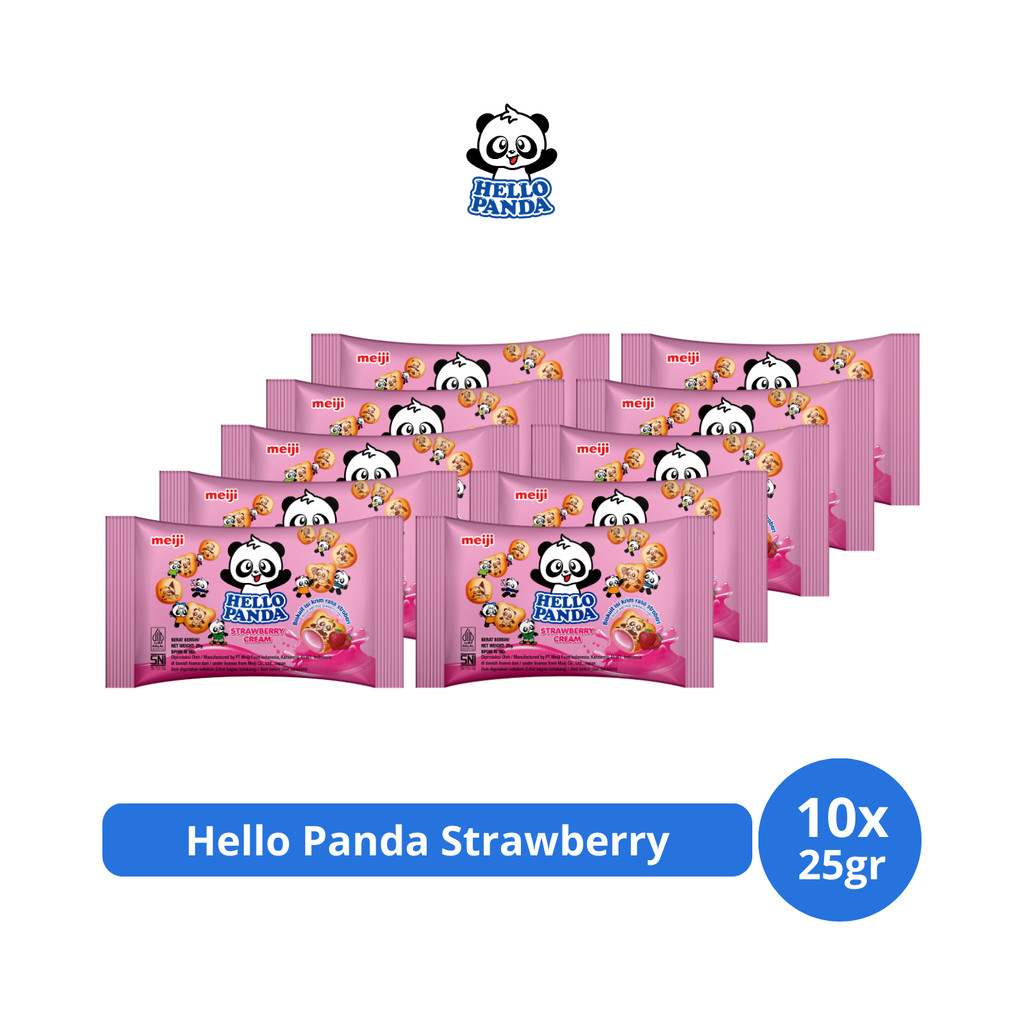 Jual Hello Panda Strawberry 25gr x 10 pcs | Shopee Indonesia