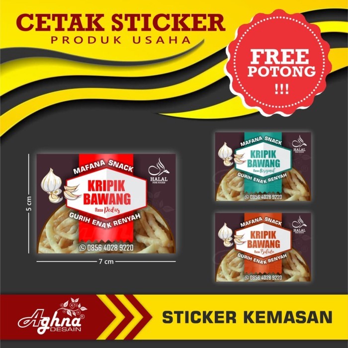 Jual Jual dan Cetak Sticker Label Produk Makanan Minuman Olshop Kemasan ...