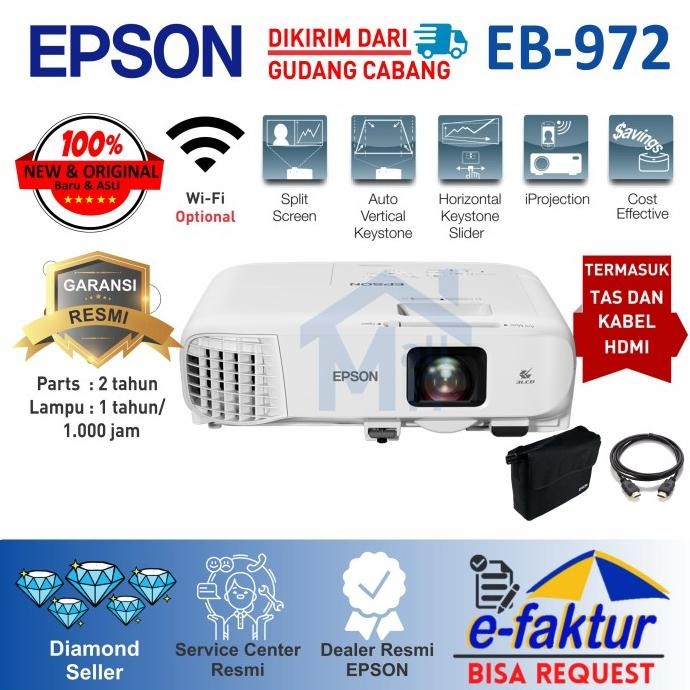 Jual Proyektor Epson Eb-972 Epson Eb972 Epson Eb 972 Garansi Resmi | Shopee Indonesia