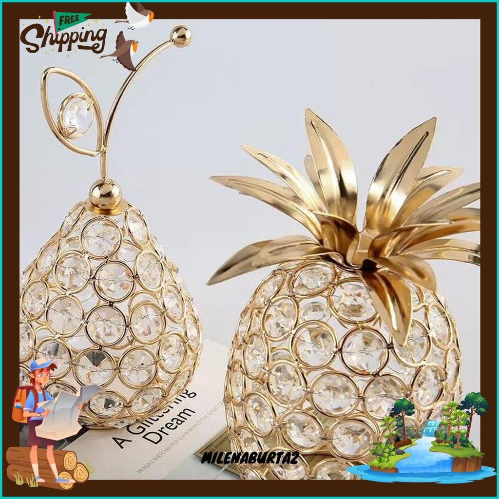 Jual Crystal Nanas Pear Apple Pajangan Mewah Swarlovsky Pir/Nanas/Apel ...