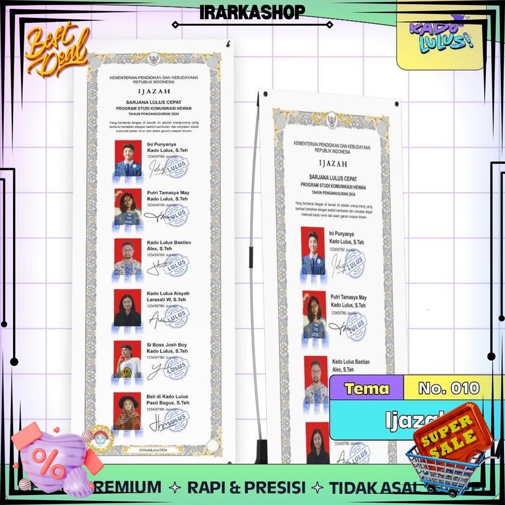 Jual Kadolulus Banner Spanduk Sidang Skripsi Wisuda Desain Unik Lucu ...