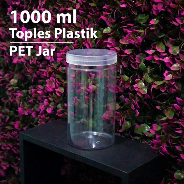 Jual EJ289 Toples Plastik PET Jar 1000 ml - Premium - Model Tabung - Merk BIO BERGARANSI ...