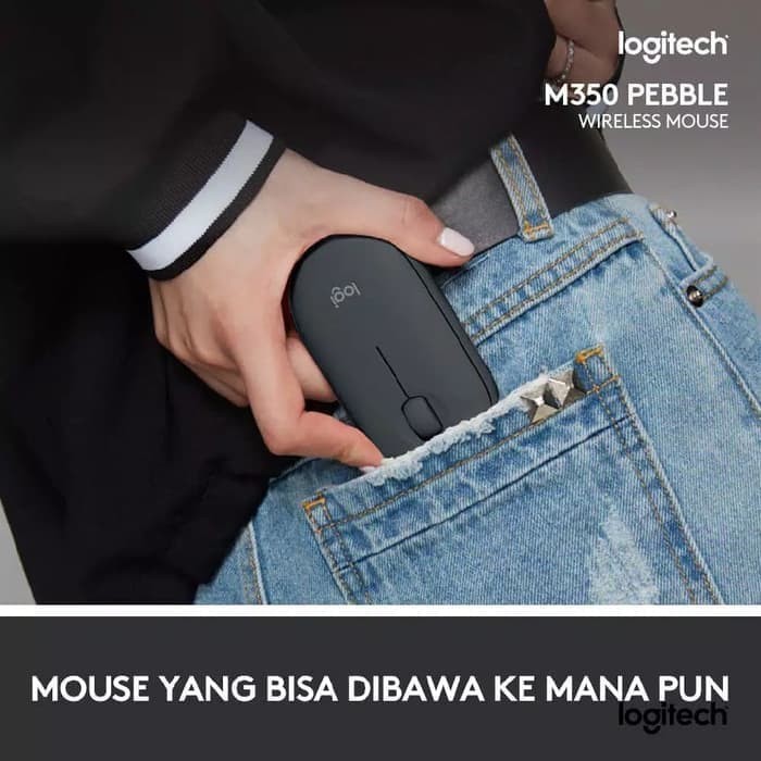 Jual Logitech Wireless Mouse M350 Pebble | Shopee Indonesia