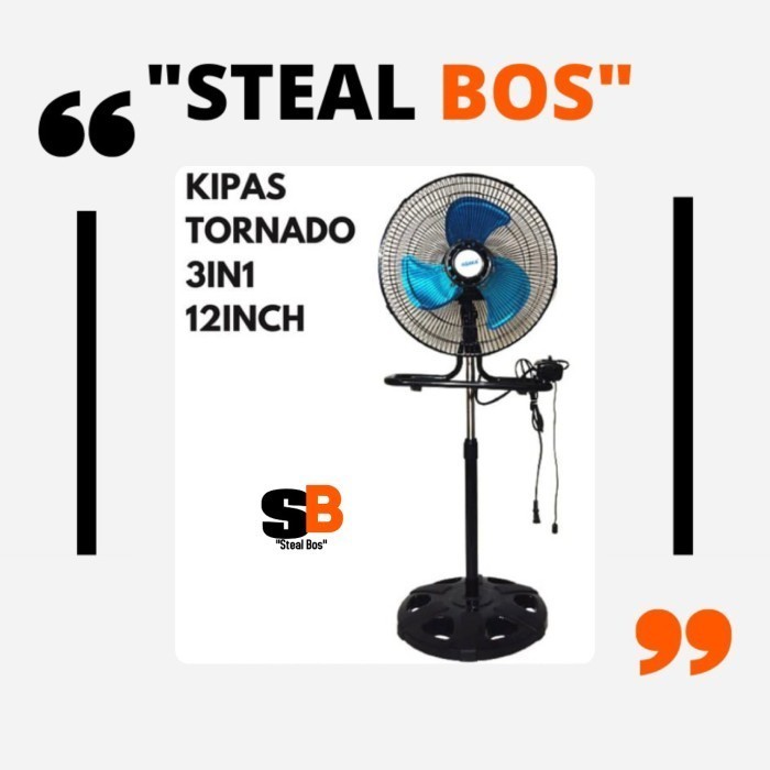 Jual Kipas stand fan yasaka 3in1 12in besi/tornado besi yasaka 12 in ...