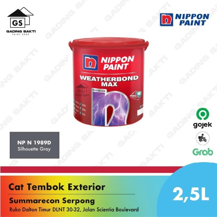 Jual Nippon Weatherbond Max (NP N 1989D) Silhouette Gray Galon 2,5L ...