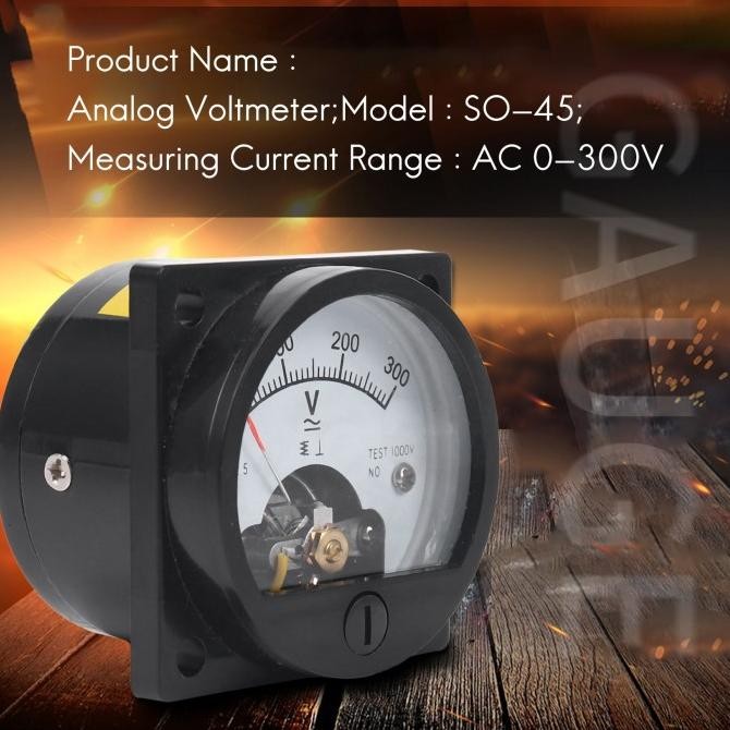 UPF 50 Protection Uxcell AC 0-300V Analog Voltmeter - 45mm Round Dial ...