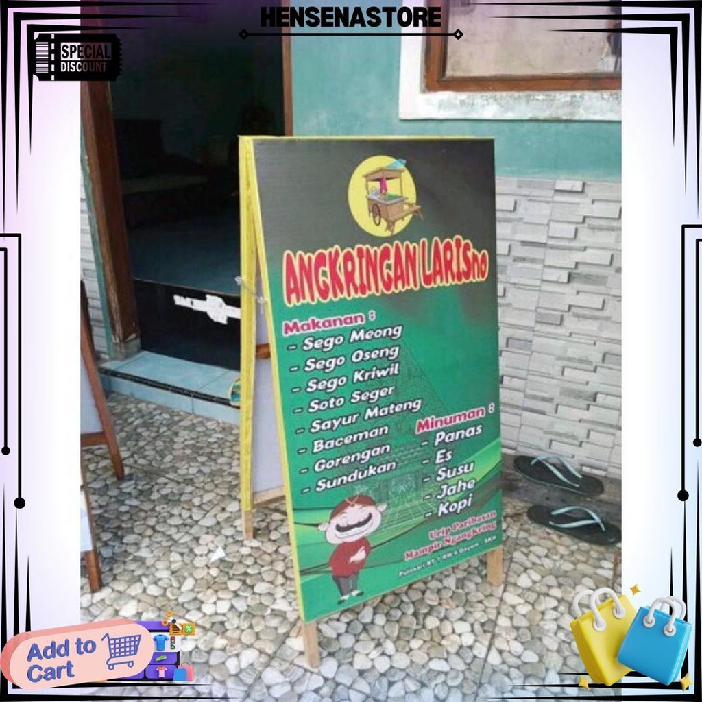 Jual Standing Banner 2 Sisi / Rangka Spanduk Ukuran T100Cm X L50Cm ...