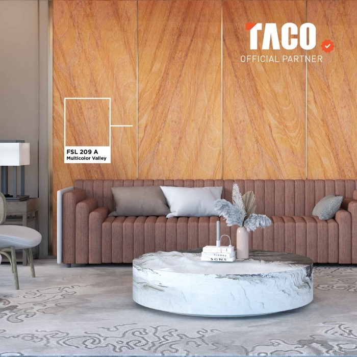 Jual TACO Fideco Wall Panel Stone Veneer Non Translucent Tebal 2mm ...