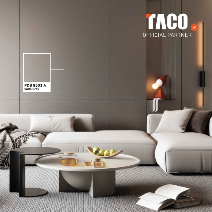 Jual TACO Fideco 2D Wall Panel Metal Brush Tebal 8mm Ukuran 122cm x ...
